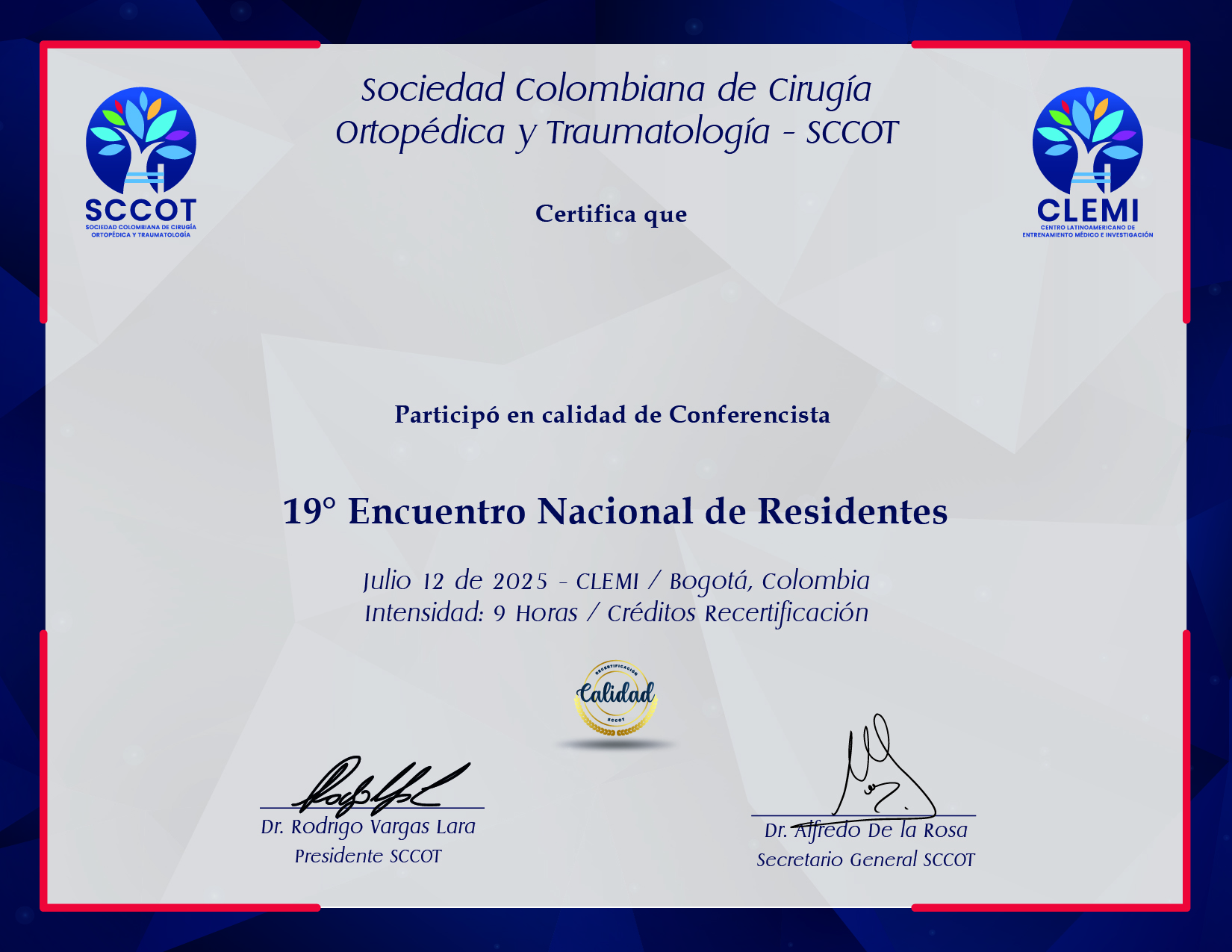 Certificados SCCOT