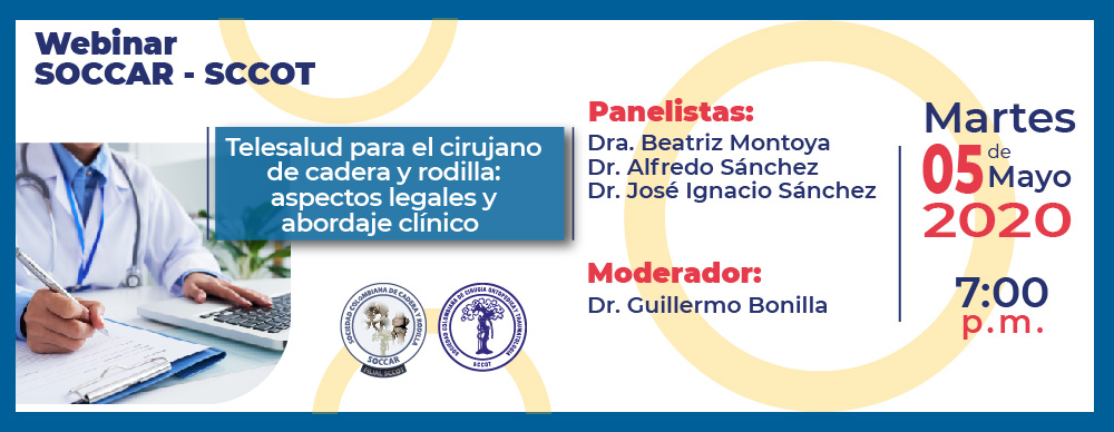 Webinar SOCCAR – SCCOT - SCCOT - Sociedad Colombiana de Ortopedia